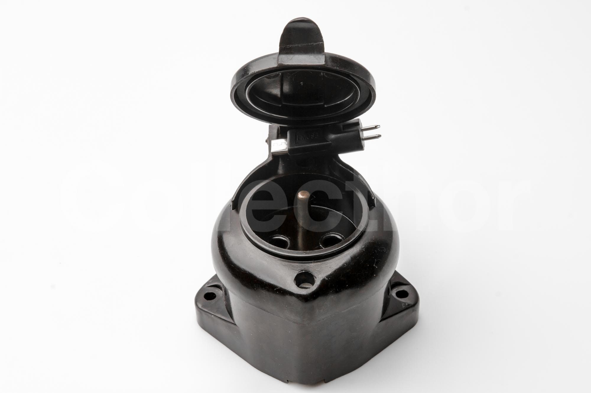 Set of 5 Bakelite Outlet - Black - Wall-mounted Bakelite Socket - Etsy