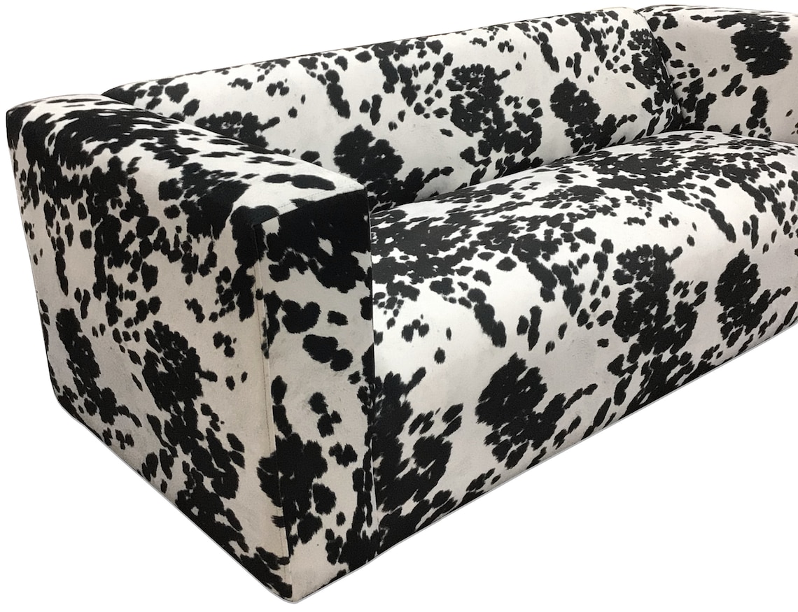 Cow Print Sofa Cowhide Couch | Etsy