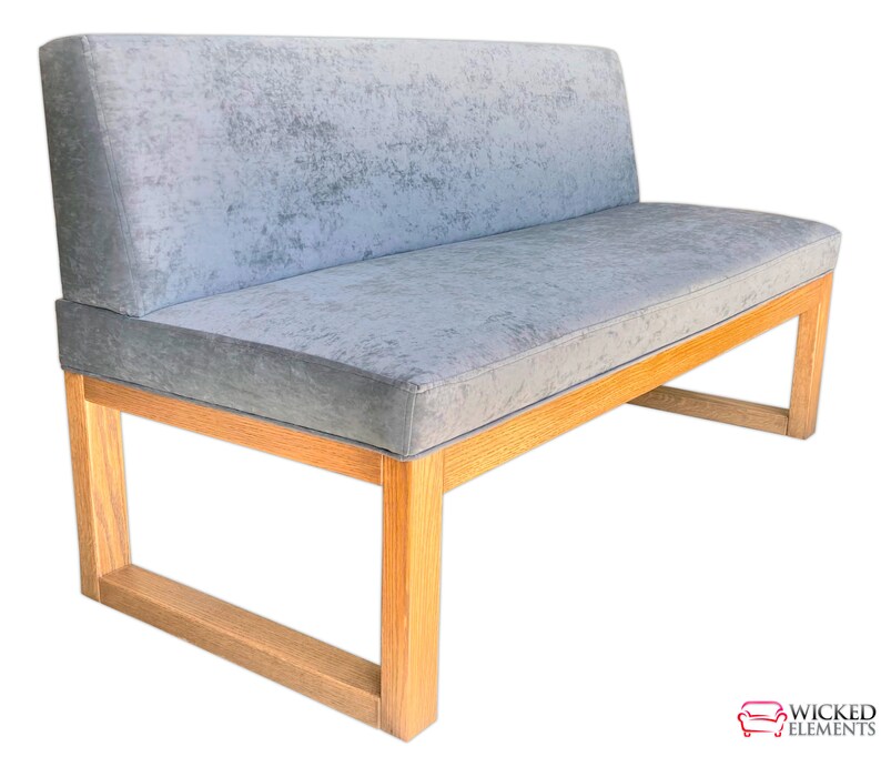 Modern Upholstered Dining Bench With Back Modern Minimalist - Etsy