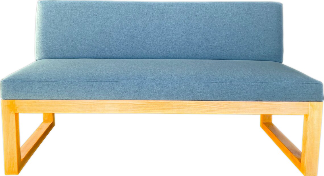 Modern Upholstered Dining Bench With Back Modern Minimalist | Etsy