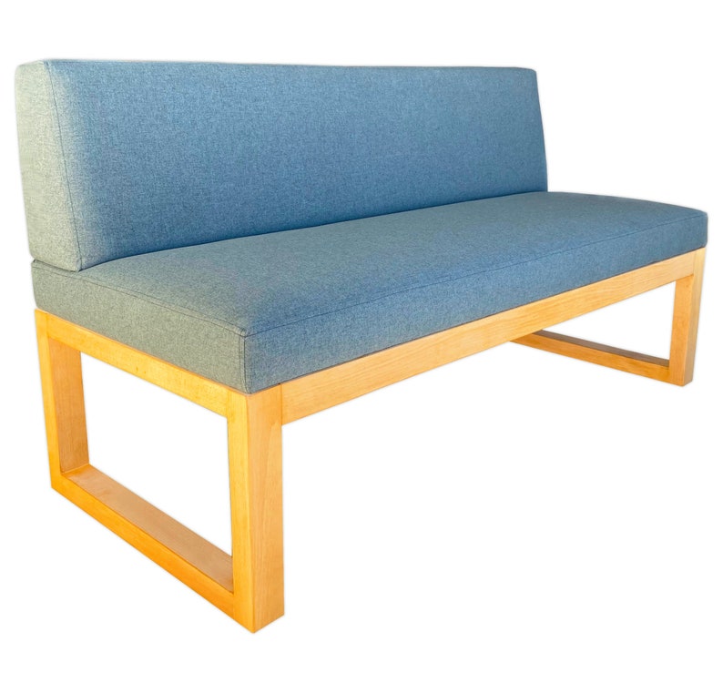 Modern Upholstered Dining Bench With Back Modern Minimalist - Etsy