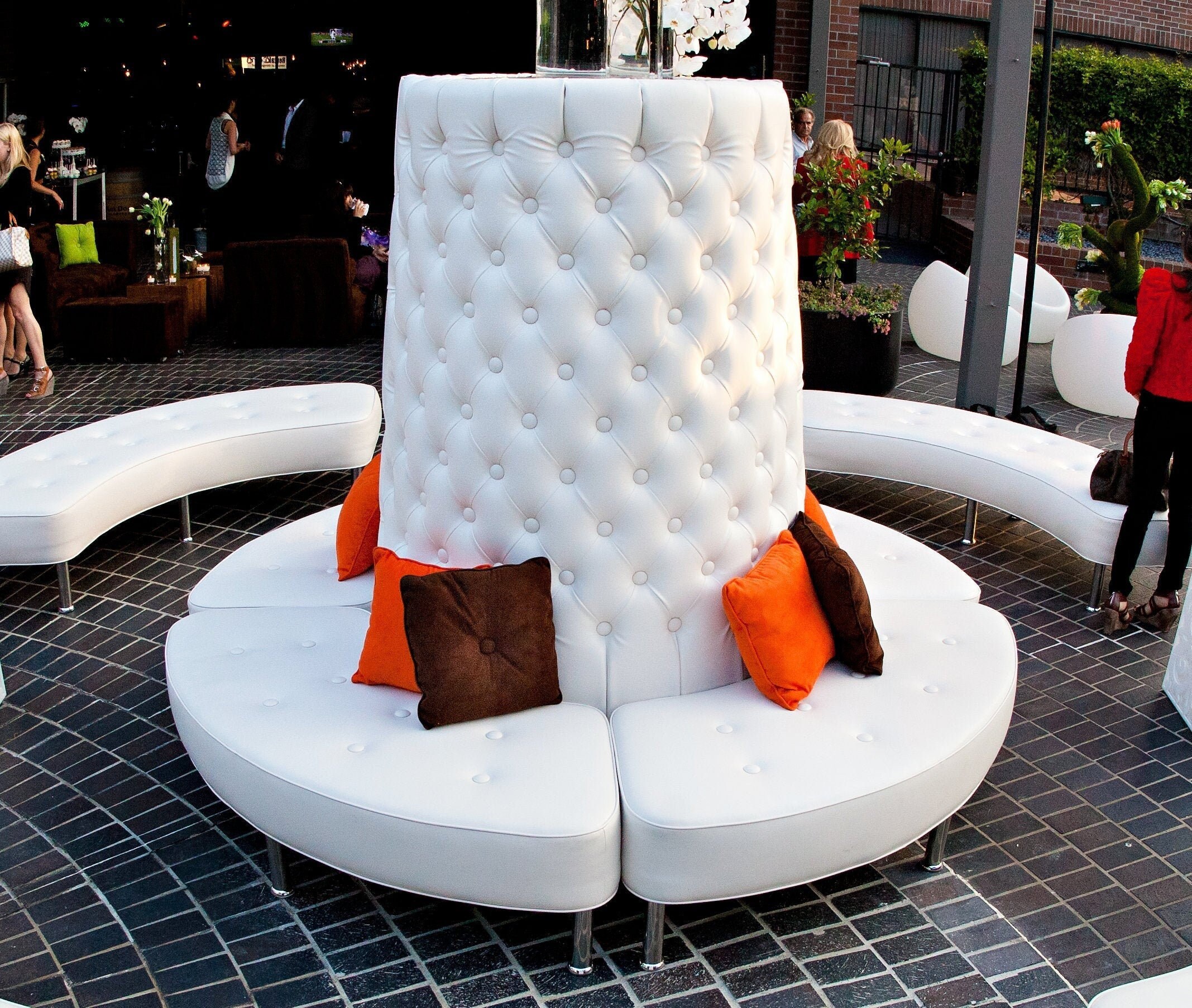 Round Banquette Settee Lobby Sofa Tufted Banquette Bench For | Etsy