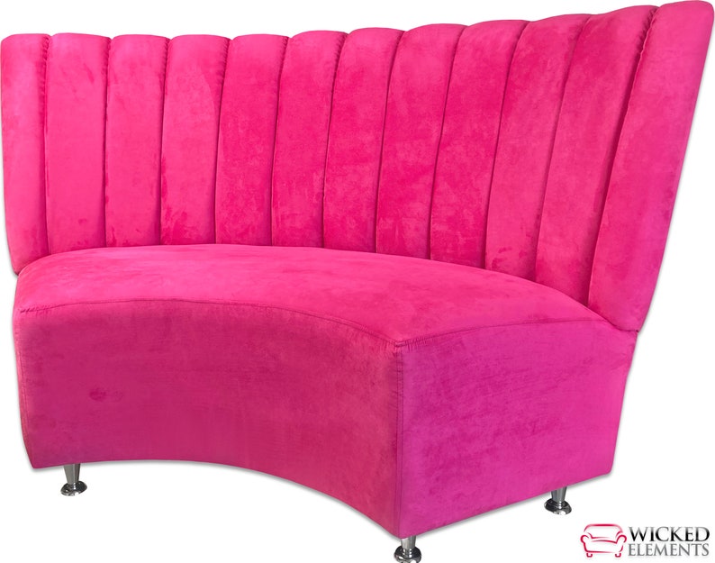 Curved Dining Bench With Back Upholstered Curved Bench - Etsy