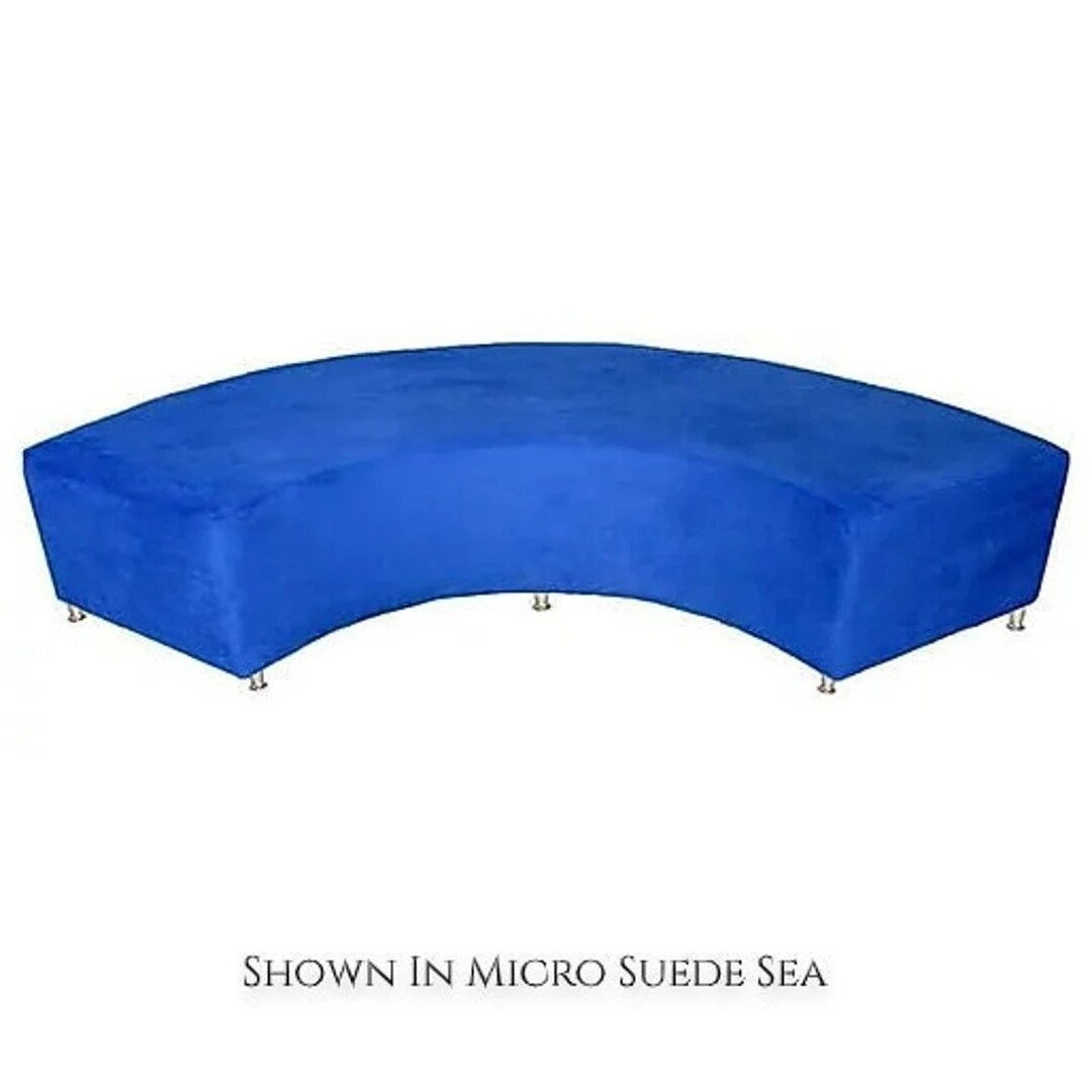 Curved bench upholstered store