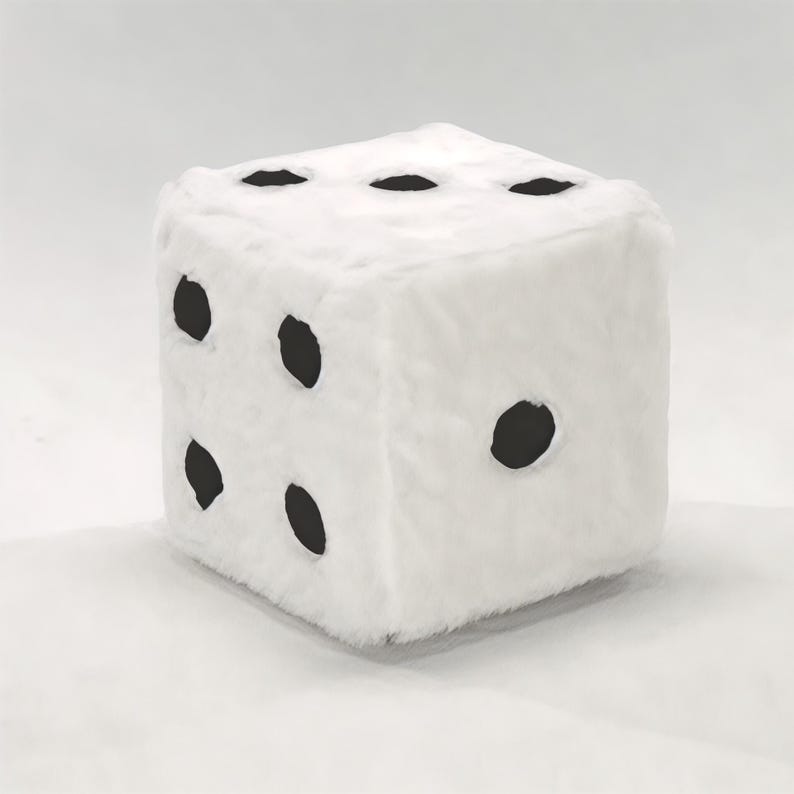 Fuzzy Dice Cube Ottoman | Custom Game Style Accent Stool - Etsy