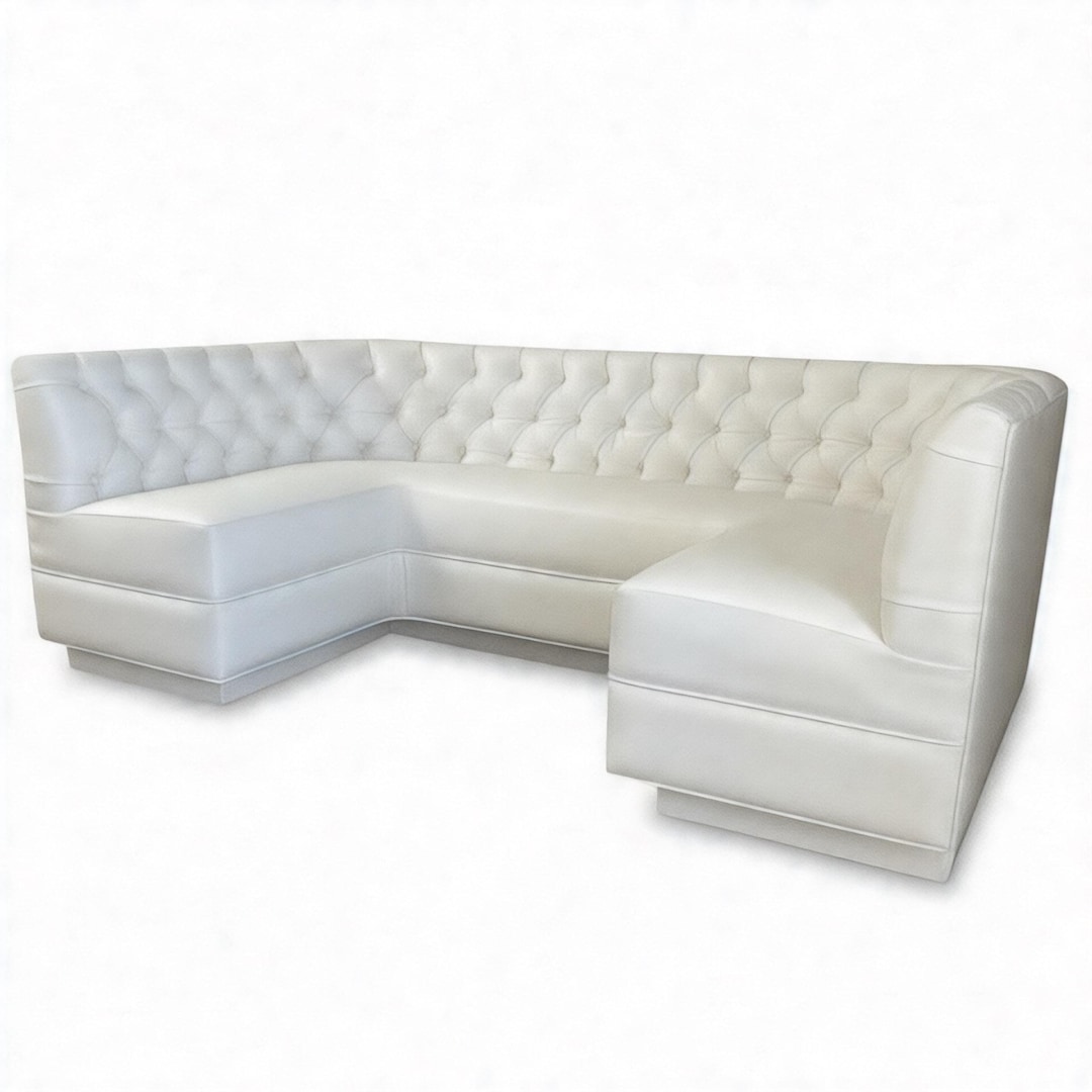 Custom Tufted U-shaped Banquette | Handmade Dining Booth | Large ...