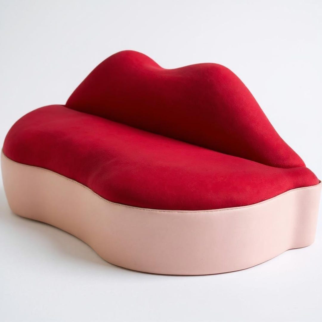 Full Size Lips Couch, Two-toned Lips Sofa, Iconic Lips Sofa - Etsy