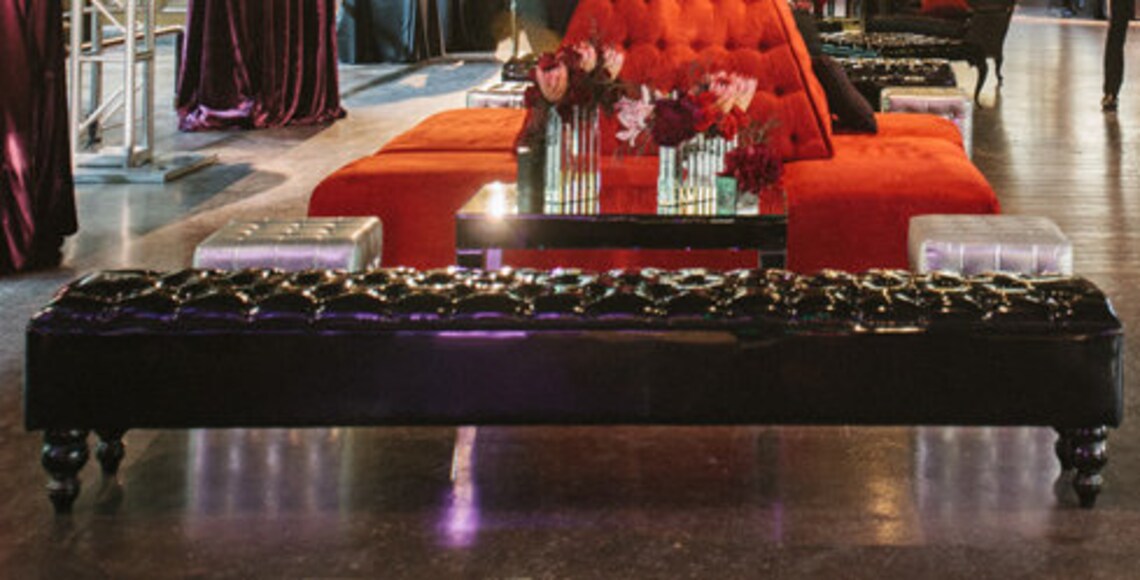 Royal Tufted Bench Black Patent Leather Bench - Etsy