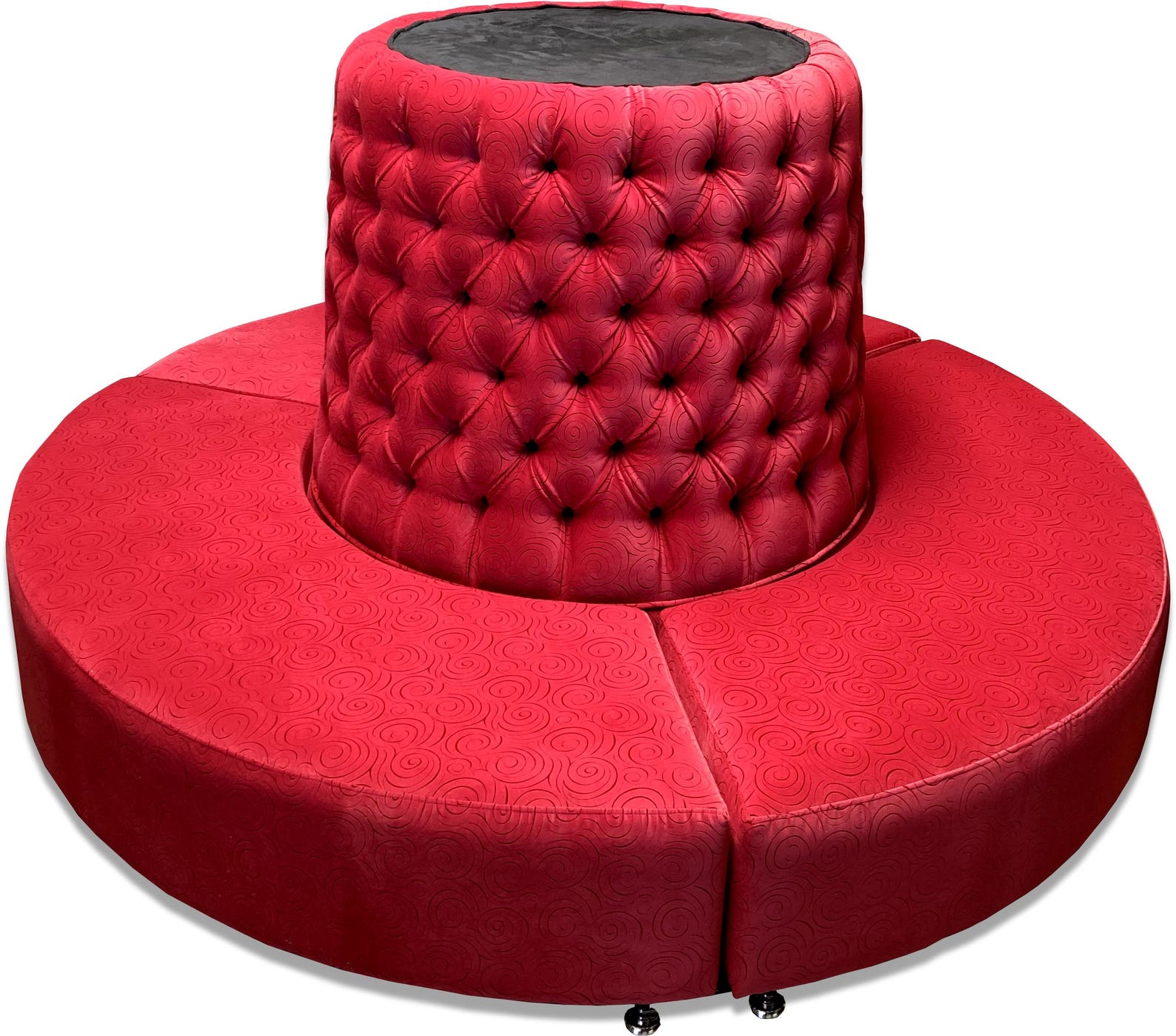 Luxurious Round Tufted Cone Settee | Circle Borne Settee | Hotel Lobby ...