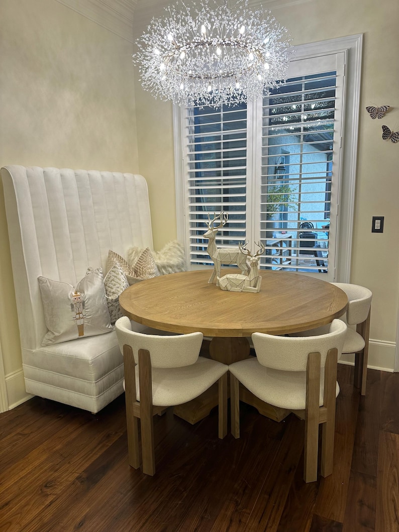 Custom Height Banquette Bench | Tall Tufted Dining Bench | High Back ...