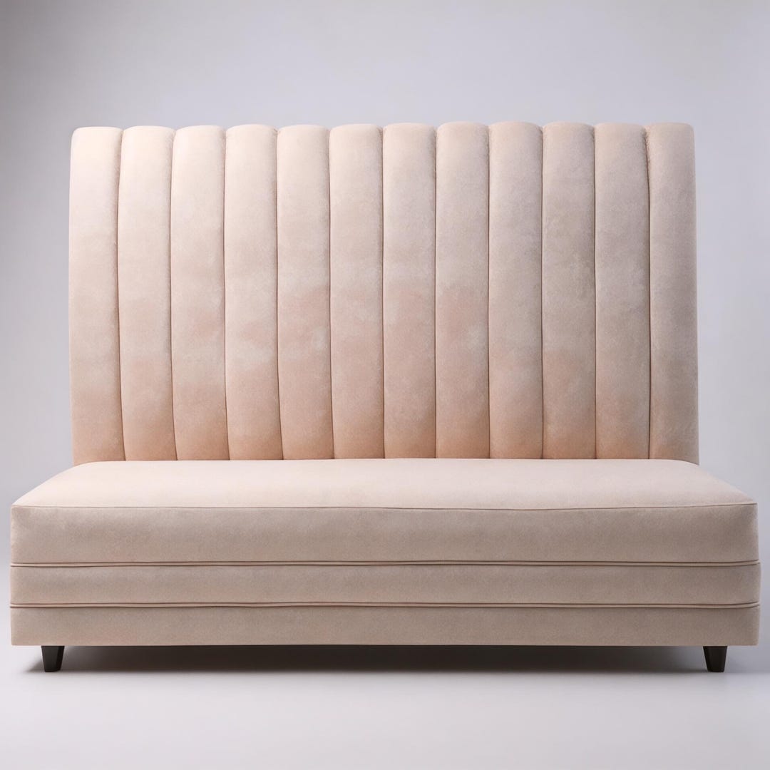 Custom Height Banquette Bench | Tall Tufted Dining Bench | High Back ...