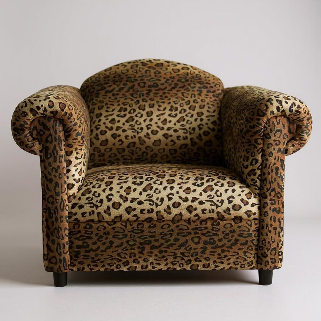 Leopard Arm Chair | Custom Animal Print Accent Chair - Etsy