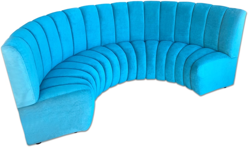 Half Moon Circle Banquette Bench Curved Dining Booth Semi - Etsy