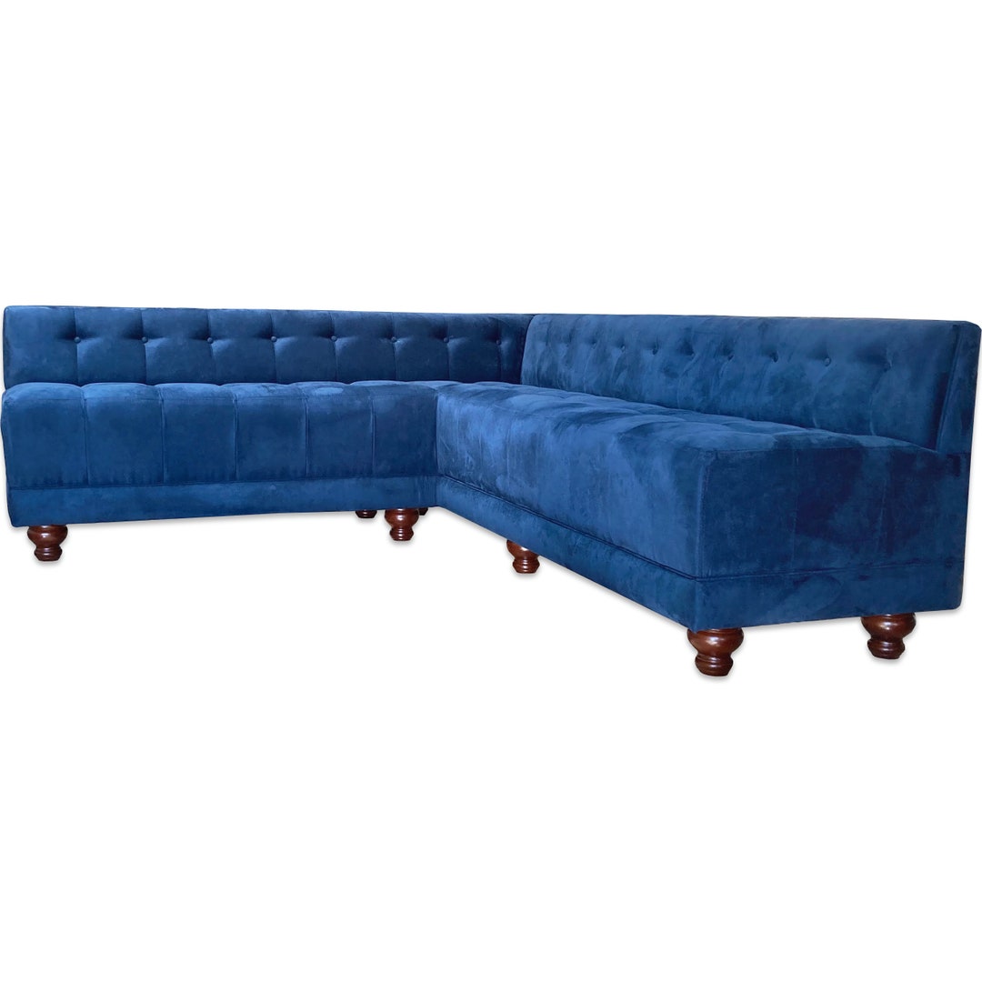 Custom L Shape Banquette Seating, Tufted Dining Bench With Back - Etsy