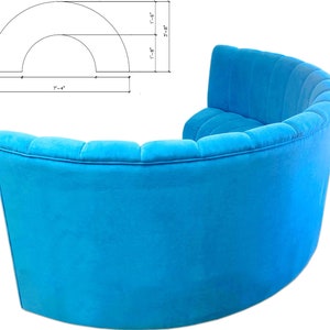 Half Moon Circle Banquette Bench, Curved Dining Booth, Semi Circular ...