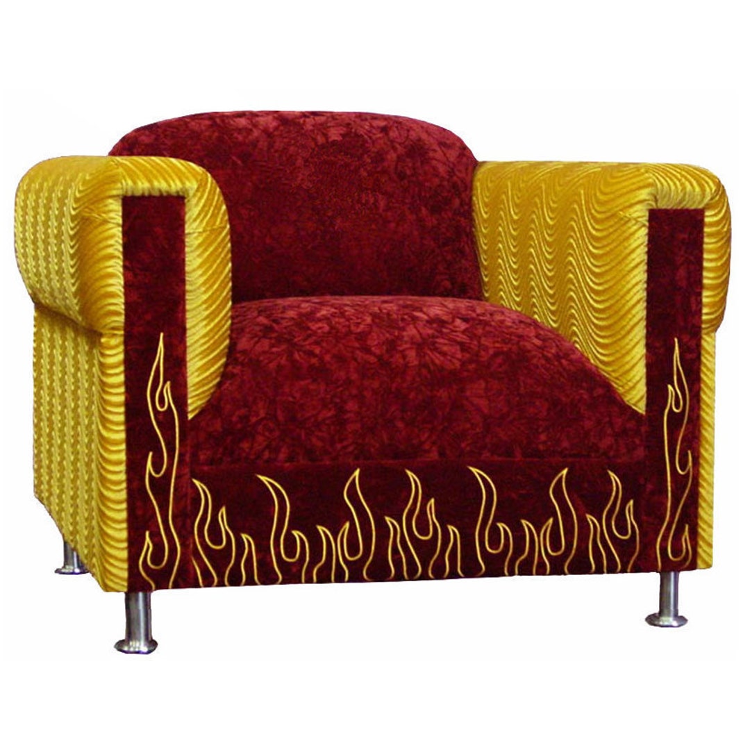 Custom Flames Chair, Studio Arm Chair - Etsy
