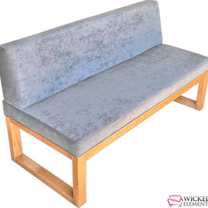 Modern Upholstered Dining Bench With Back, Modern Minimalist Bench ...