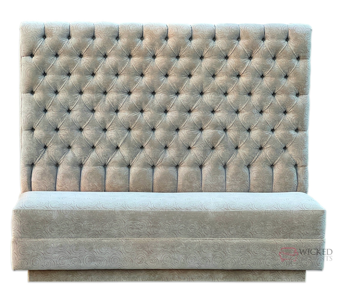 Custom Banquette Bench With Tufted Back, High Back Tufted Bench - Etsy