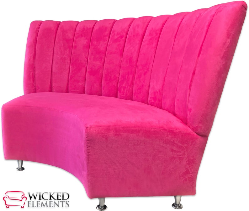 Curved Dining Bench With Back Upholstered Curved Bench - Etsy