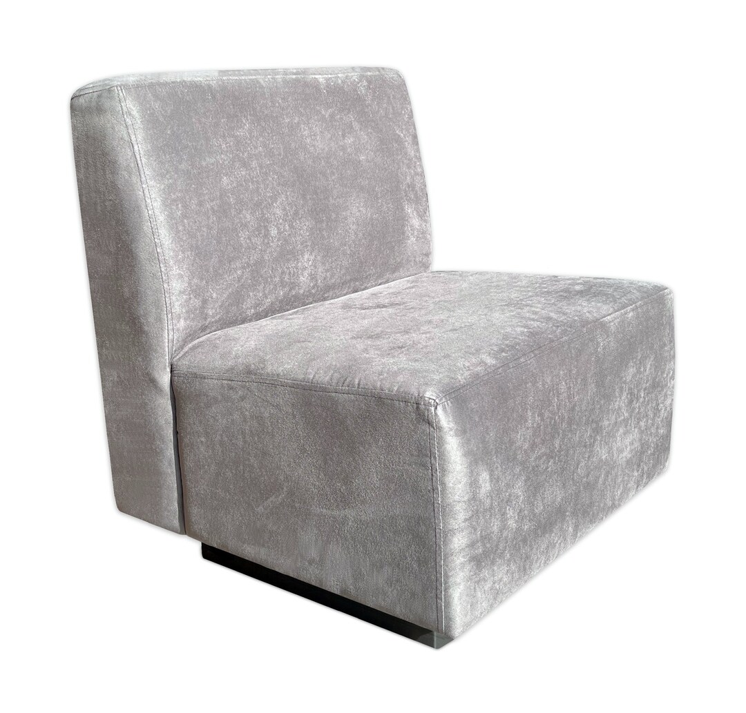 Modern Armless Chair With Base, Armless Lounge Chair - Etsy