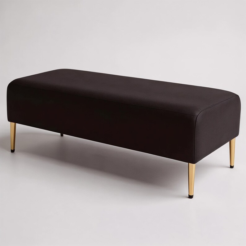Modern Upholstered Bench, Backless Bench, Dining Room Bench With Metal ...