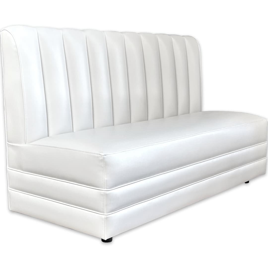 White Vertical Channel Tufted Banquette Bench - Etsy