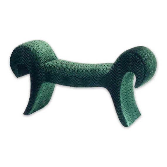 Flared Arm Novelty Bench Backless Upholstered Bench | Etsy