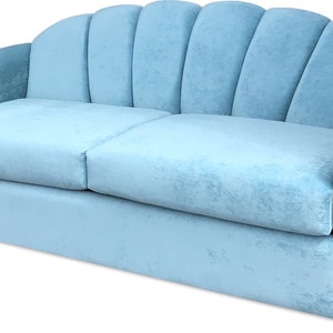 Art Deco Shell Back Sofa, Sofa With Throw Pillows - Etsy