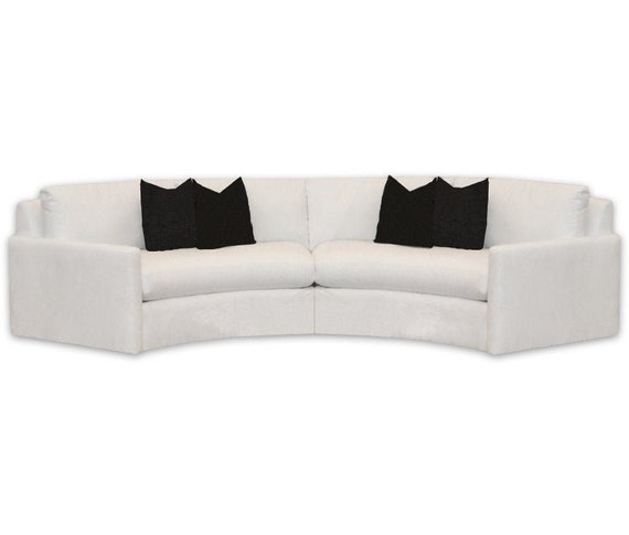 2 Piece Curved Sectional Modular Sectional Sofa Etsy