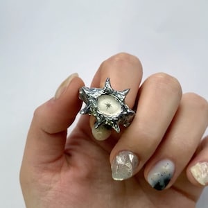 Spiky Liquid Chunky Ring With Butterfly, Star, Sun | Aesthetic ...