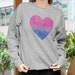 Bisexual Heart Sweatshirt, Bisexual Sweater, Bisexual Clothing ...