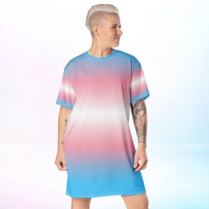 2xs - 6xl Ombré Transgender Dress, Oversized Trans Pride Dress, Baggy ...