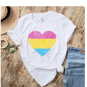 Pan Pride Shirt, Pansexual Flag Shirt, Pansexual Heart Tee, LGBTQIAK ...