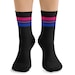 Bisexual Socks, Striped Bi Pride Flag Socks, LGBT Accessories, Unisex ...