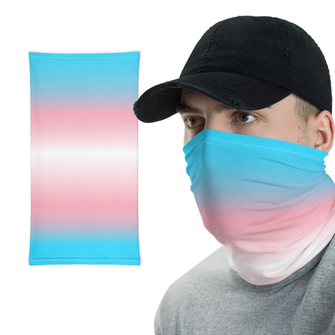 Trans Pride Scarf Trans Scarf Trans Pride Flag Tube Scarf | Etsy