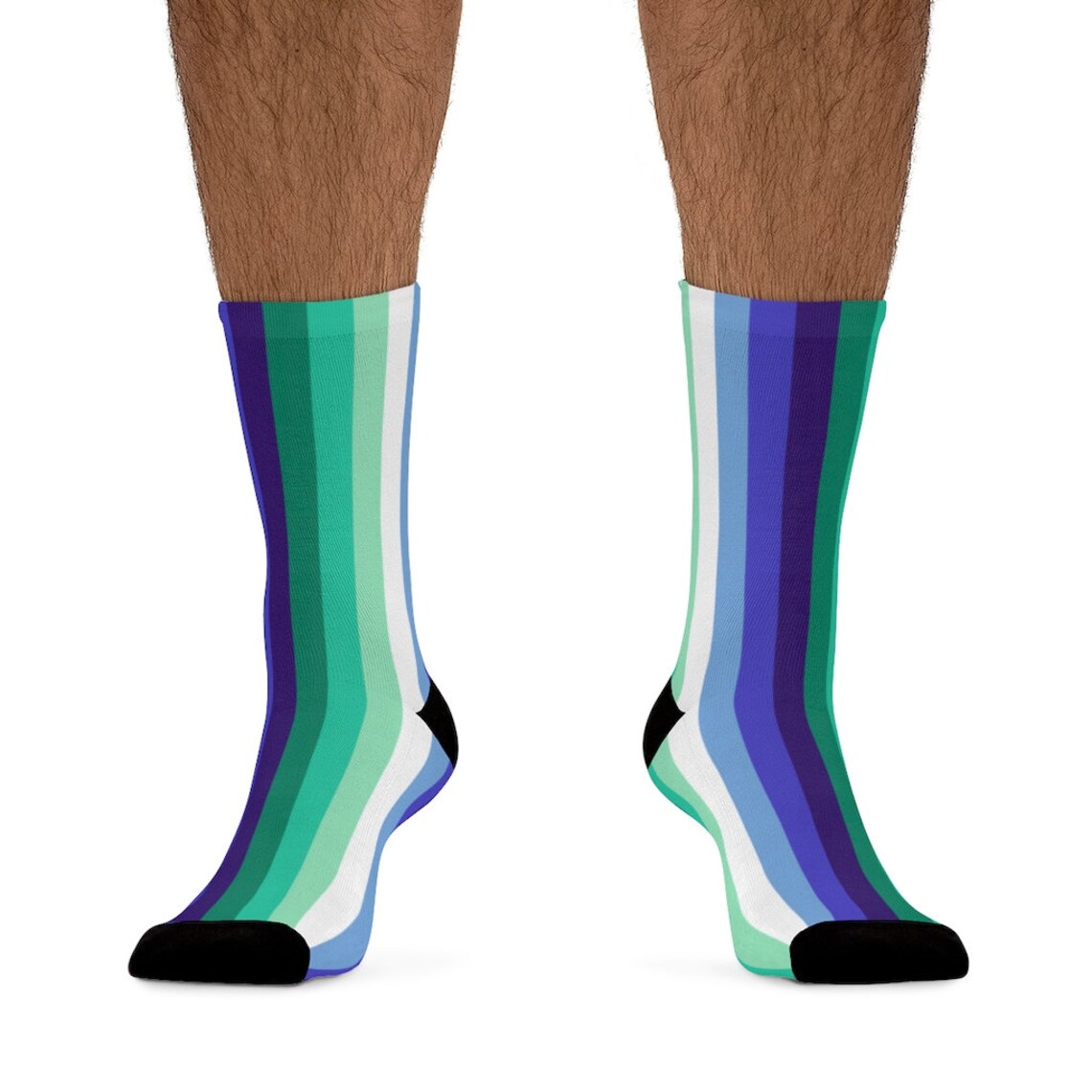 MLM Pride Socks, One Size, MLM Flag Socks, Blue Gay Male Pride Flag ...