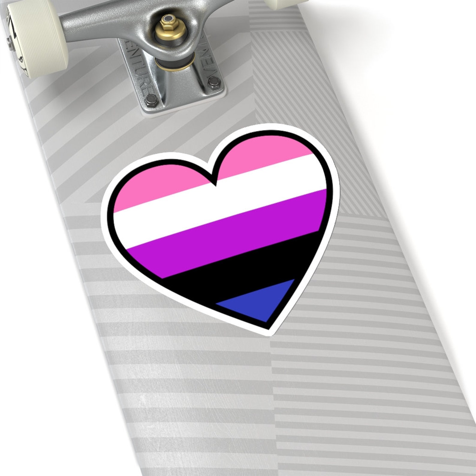 Genderfluid Heart Sticker Genderfluid Pride Stickers LGBT - Etsy