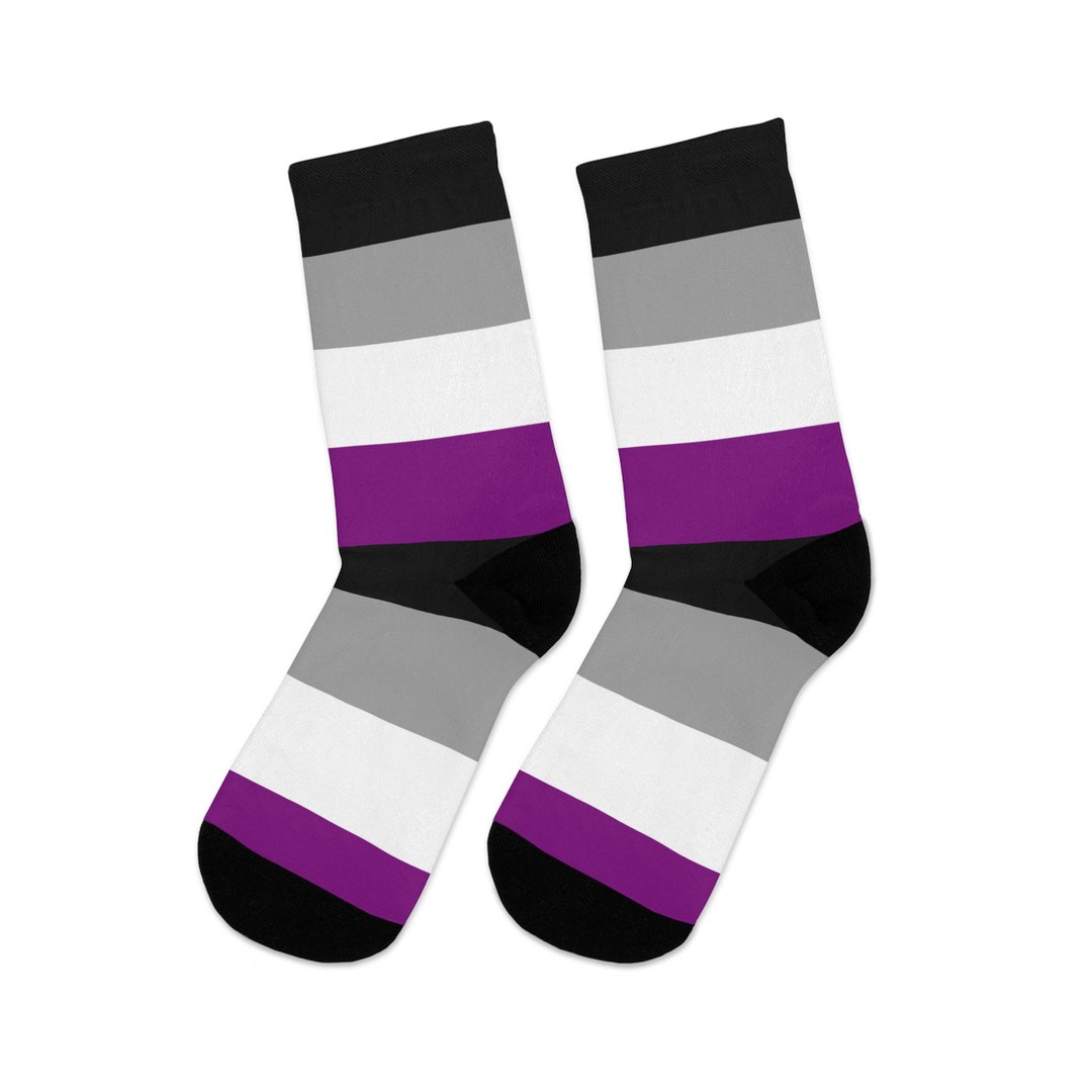 Asexual Pride Flag Socks, Ace Pride Socks, Asexual Clothing, Unisex ...