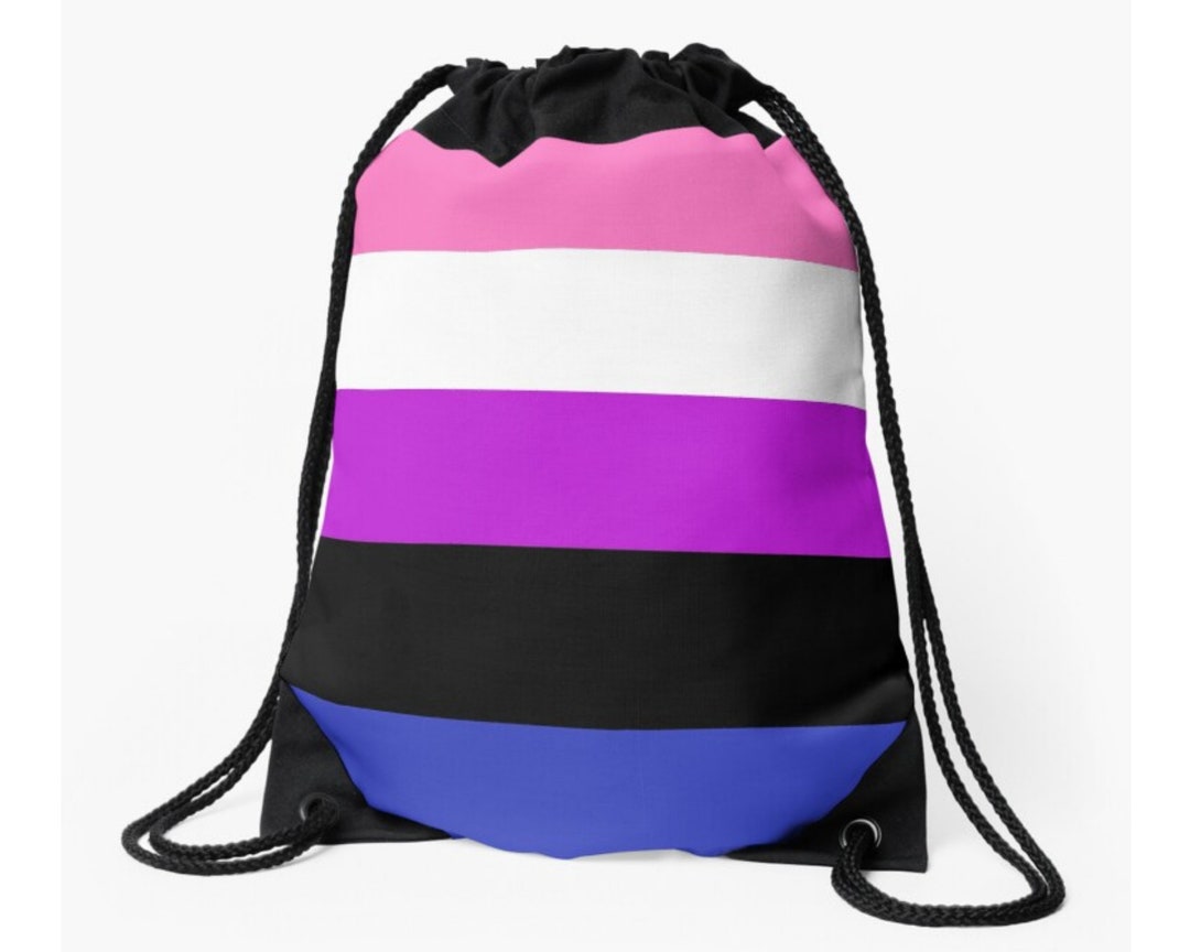 Genderfluid Flag Drawstring Bag, Genderfluid Pride Backpack, Gender ...