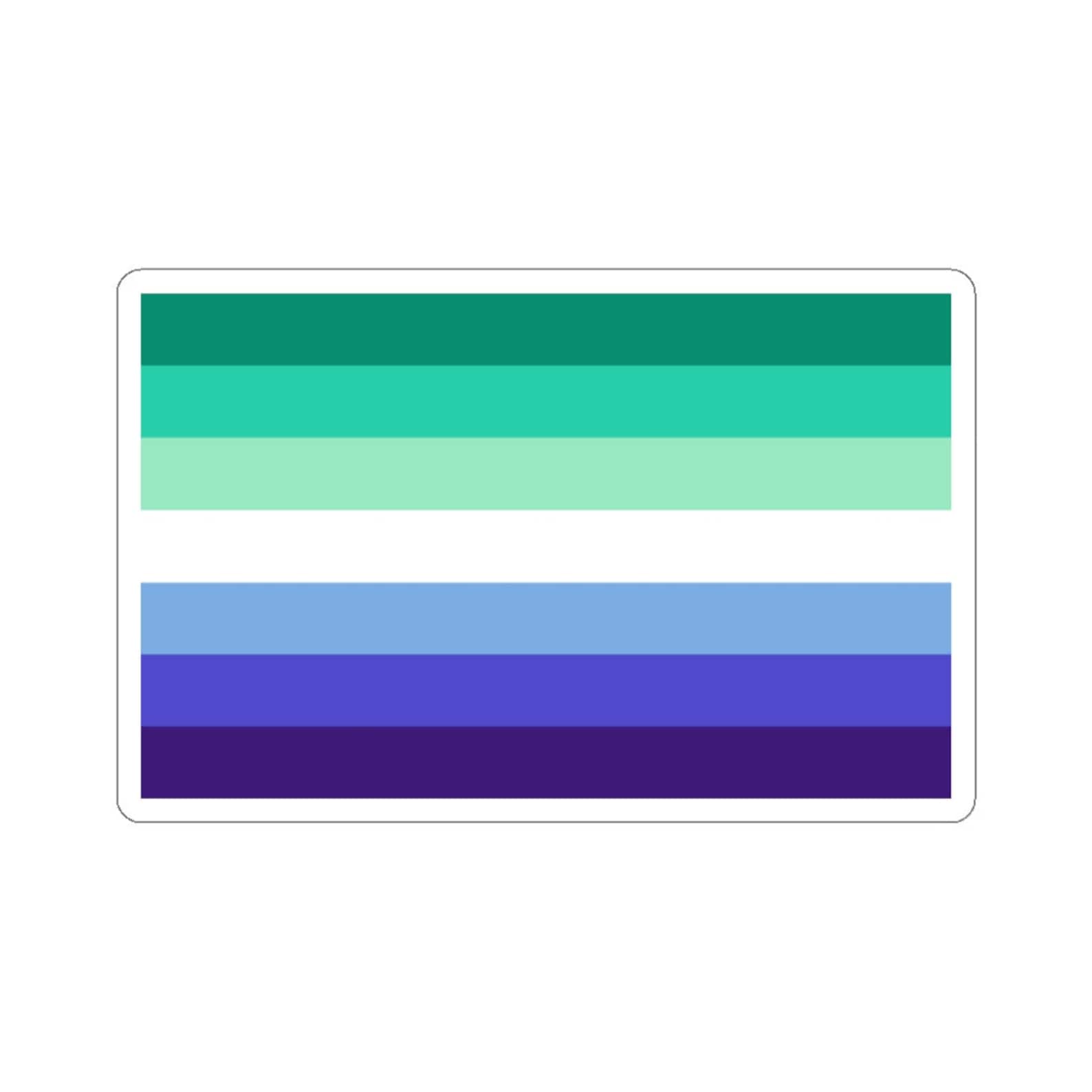 Male Gay Pride Flag Sticker Blue Gay Flag Stickers Male - Etsy