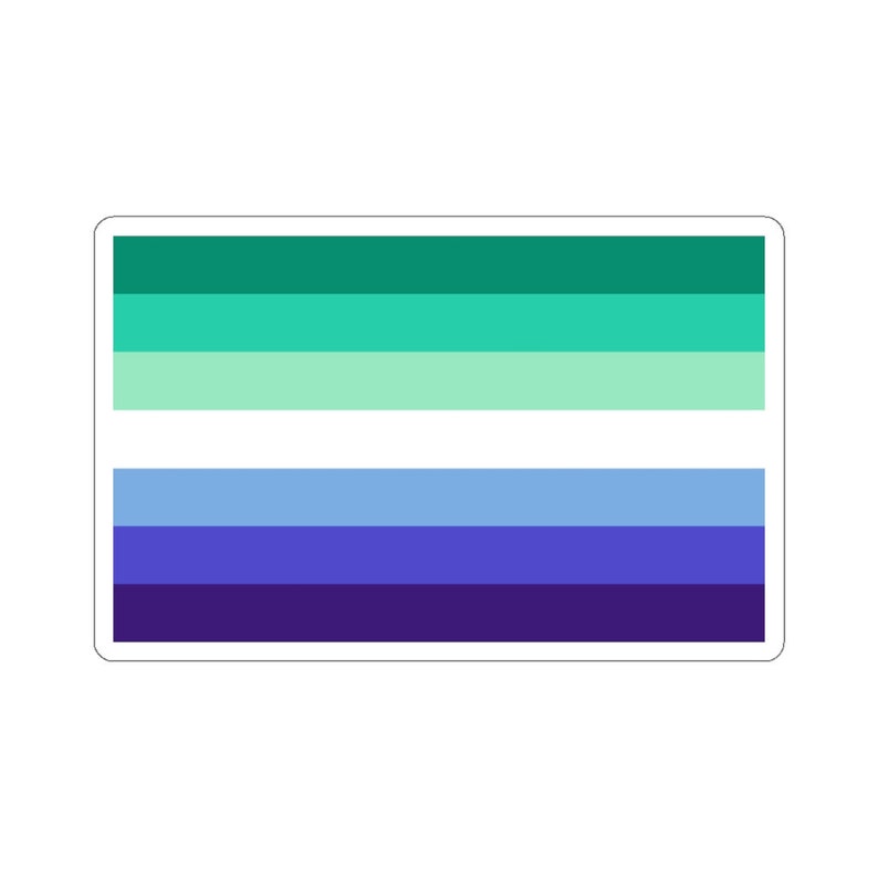 Male Gay Pride Flag Sticker Blue Gay Flag Stickers Male - Etsy