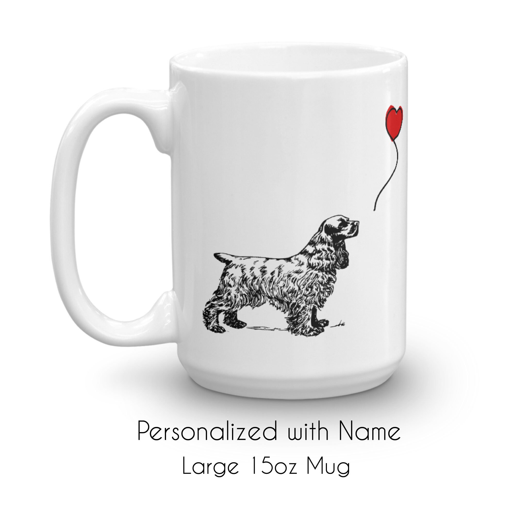 Personalized Cocker Spaniel Mug With Name Personalised Dog | Etsy