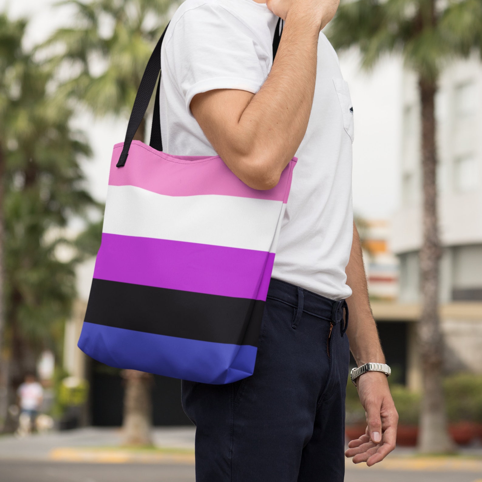 Genderfluid Tote Bag, Genderfluid Flag Bag, Genderfluid Pride Festival ...