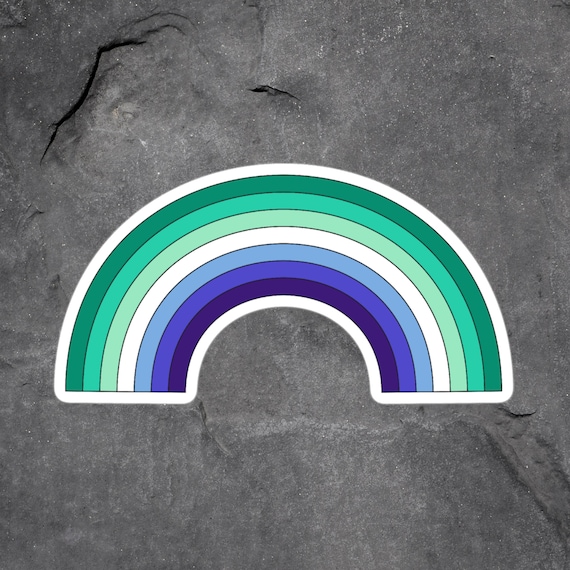Gay Male Pride Sticker Mlm Pride Sticker Blue Gay Flag Etsy