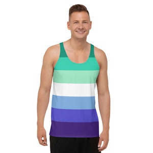MLM Pride Flag Tank Top, MLM Pride March Wear, Gay Mlm Flag Pride ...