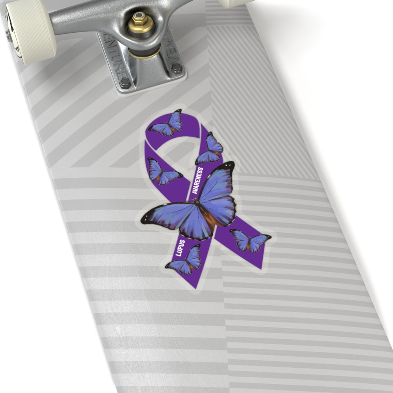 Lupus Awareness Sticker Lupus Ribbon Sticker Purple - Etsy