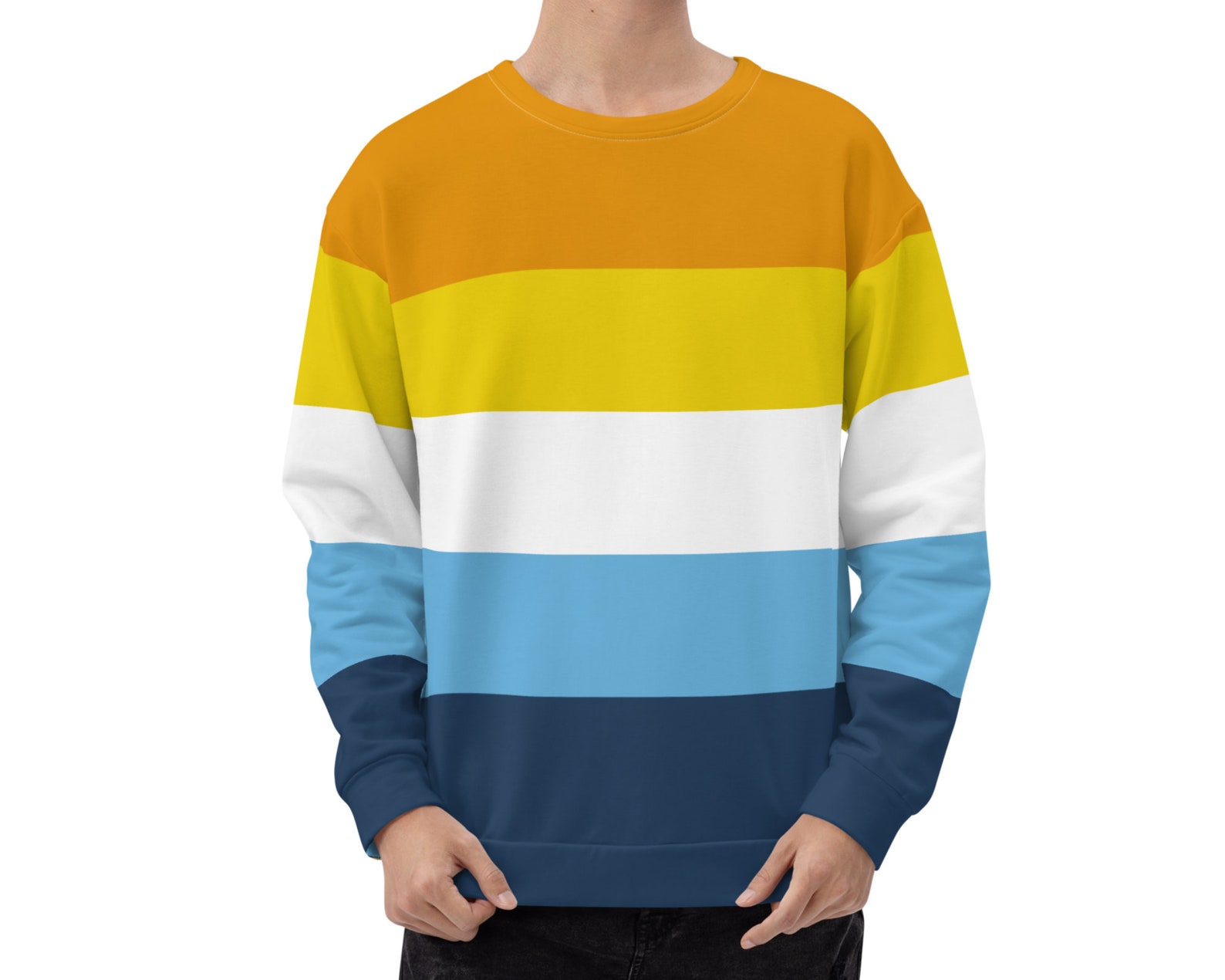 Aroace Sunset Flag Sweatshirt, Aro Ace Sweater, Aroace Pride Clothing ...