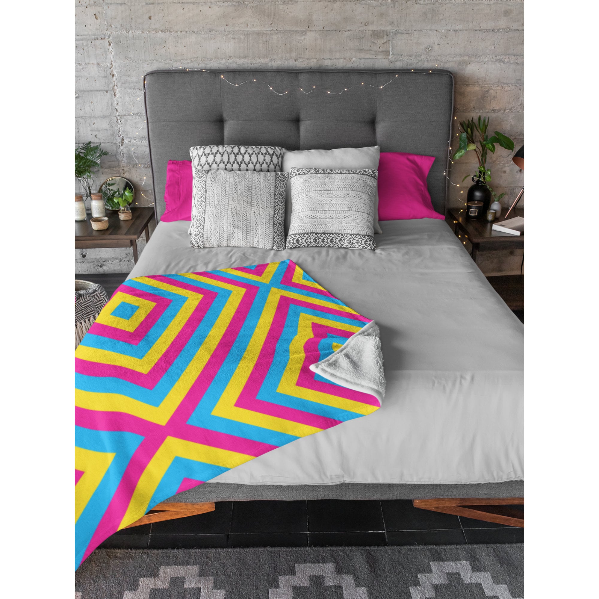 Pansexual Pride Flag Throw Blanket for Sofa, Bed or Porch, Pan Pride ...