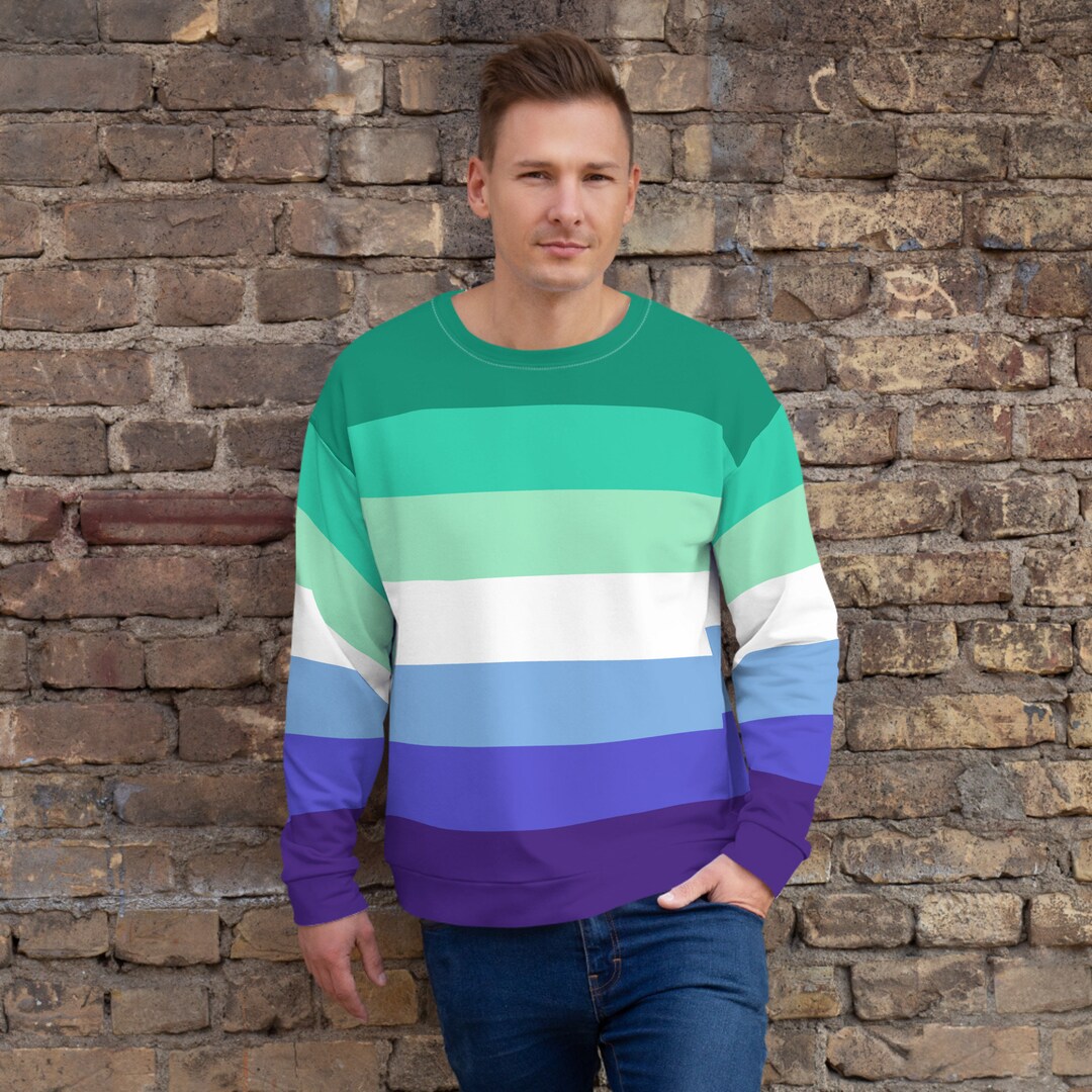 Gay Male Pride Sweatshirt, MLM Pride Sweatshirt, Blue Gay Flag, Gay ...