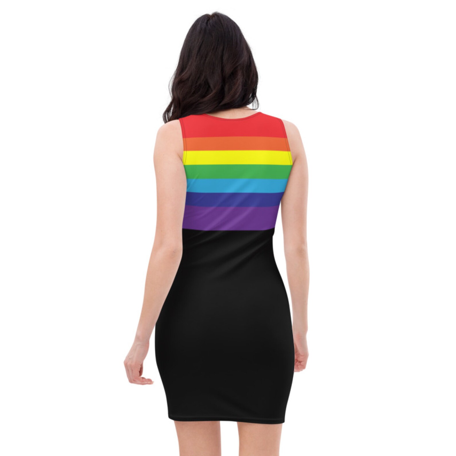Rainbow Pride Dress, Rainbow Dress Women, Rainbow Flag Festival Dress ...